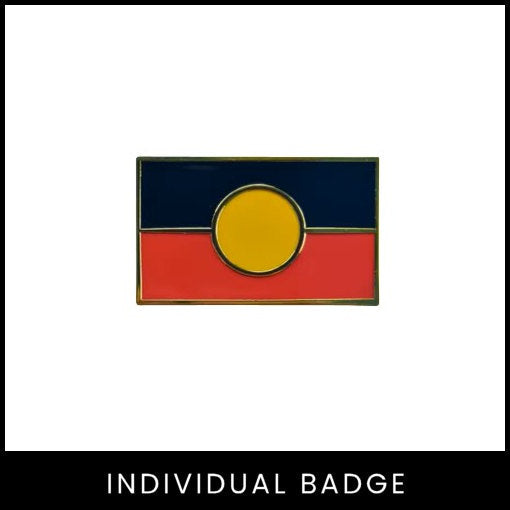 Aboriginal Flag Badge (Rectangular) - Australian Indigenous Flag Badges ...